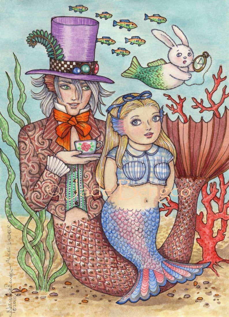 ALICE UNDER the SEA Limited Edition Art Print From an Original Fantasy ...