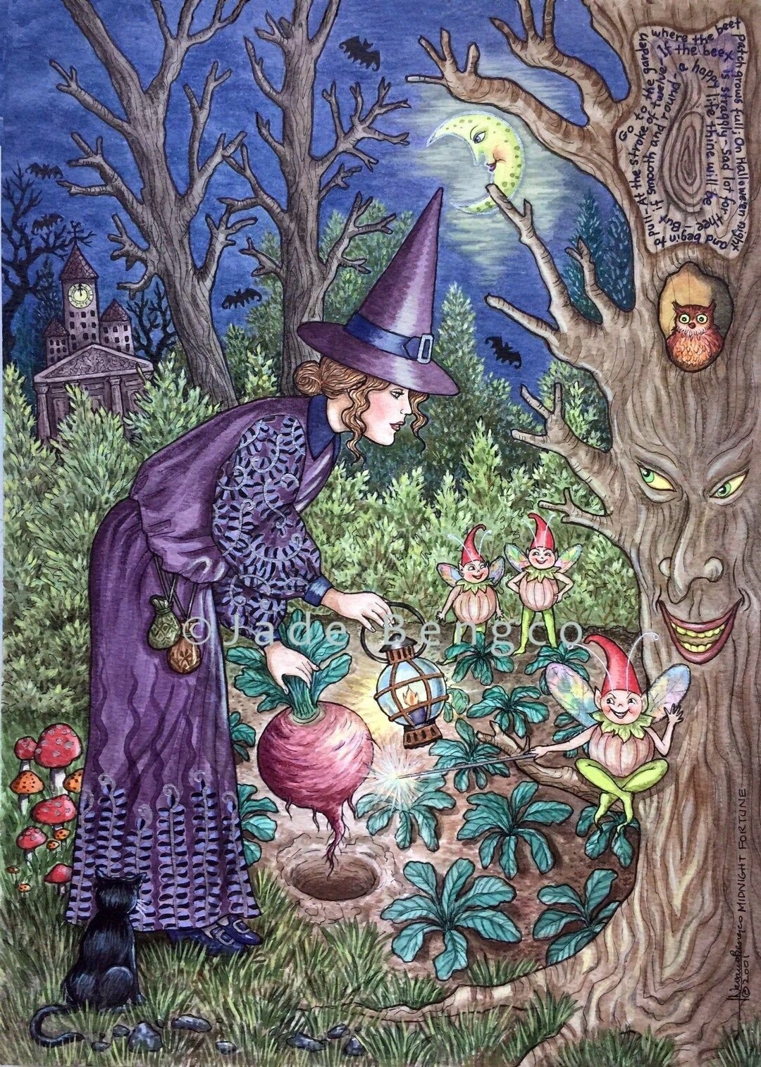 MIDNIGHT FORTUNE Witch Pulls Huge Turnip for Luck Limited Edition ...