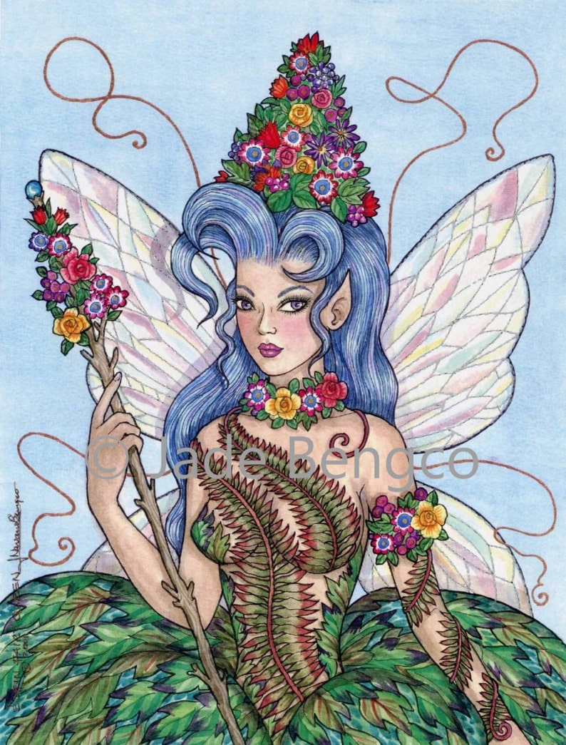 ELFIN FAIRY QUEEN Limited Edition Art Print From an Original Fantasy ...