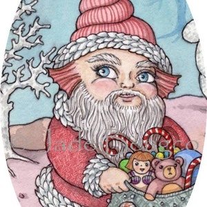 OCEAN SANTA Merman Limited Edition Art Print From an Original Fantasy ...