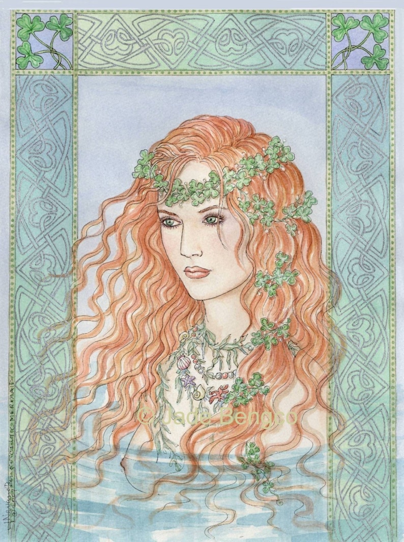CELTIC MERMAIDEN Limited Edition Art Print From an Original Fantasy Art ...
