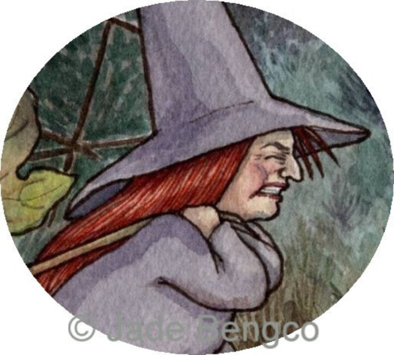 DETERMINED Witch Pumpkin Ghost Halloween Limited Edition Art - Etsy