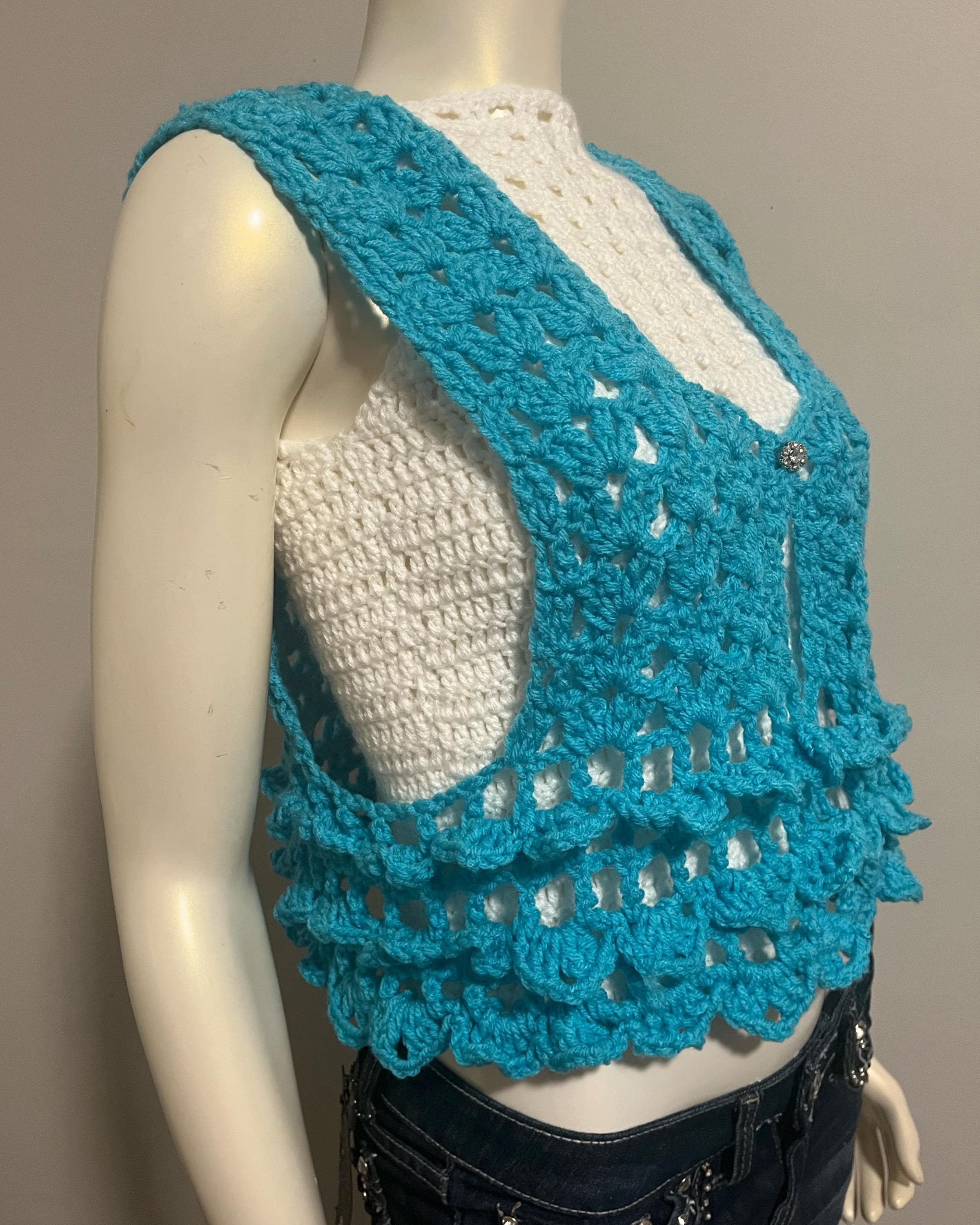 Crochet Open Vest - Etsy