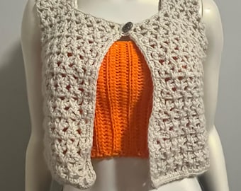 Crochet Open Vest - Etsy