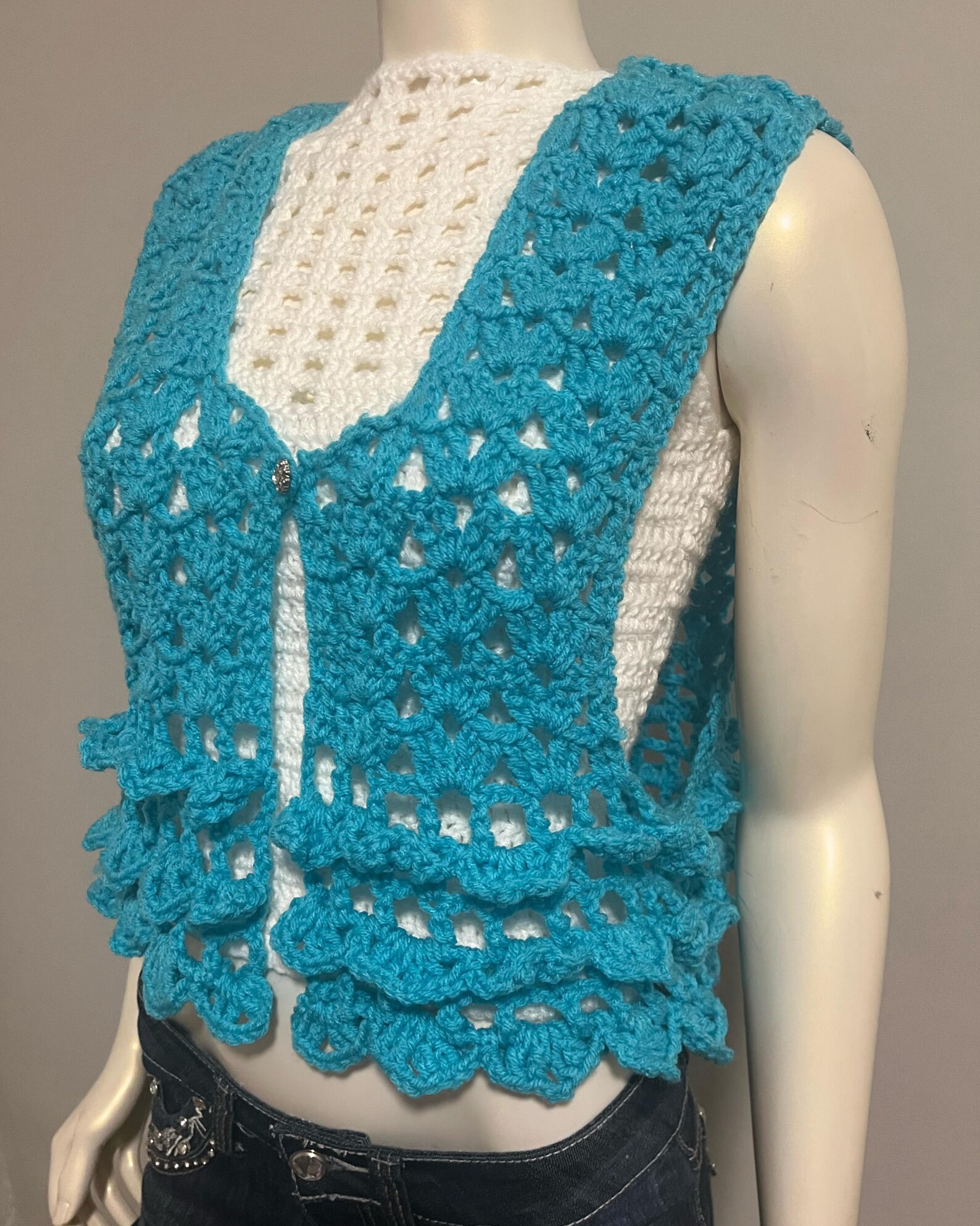 Crochet Open Vest - Etsy