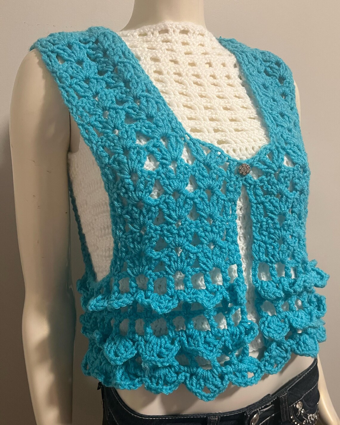 Crochet Open Vest - Etsy