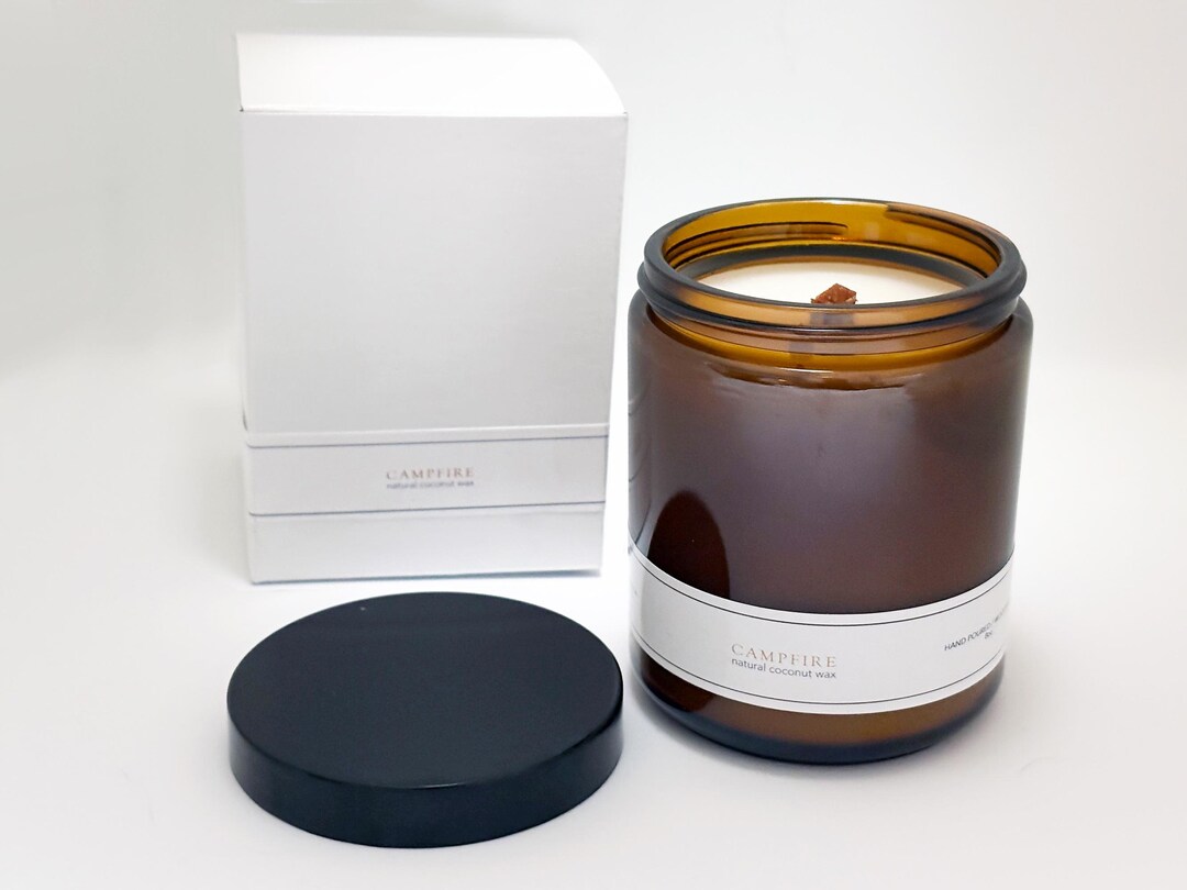 Campfire Candle & Gift Box - Gifts for Him, Woodwick Coconut Wax ...