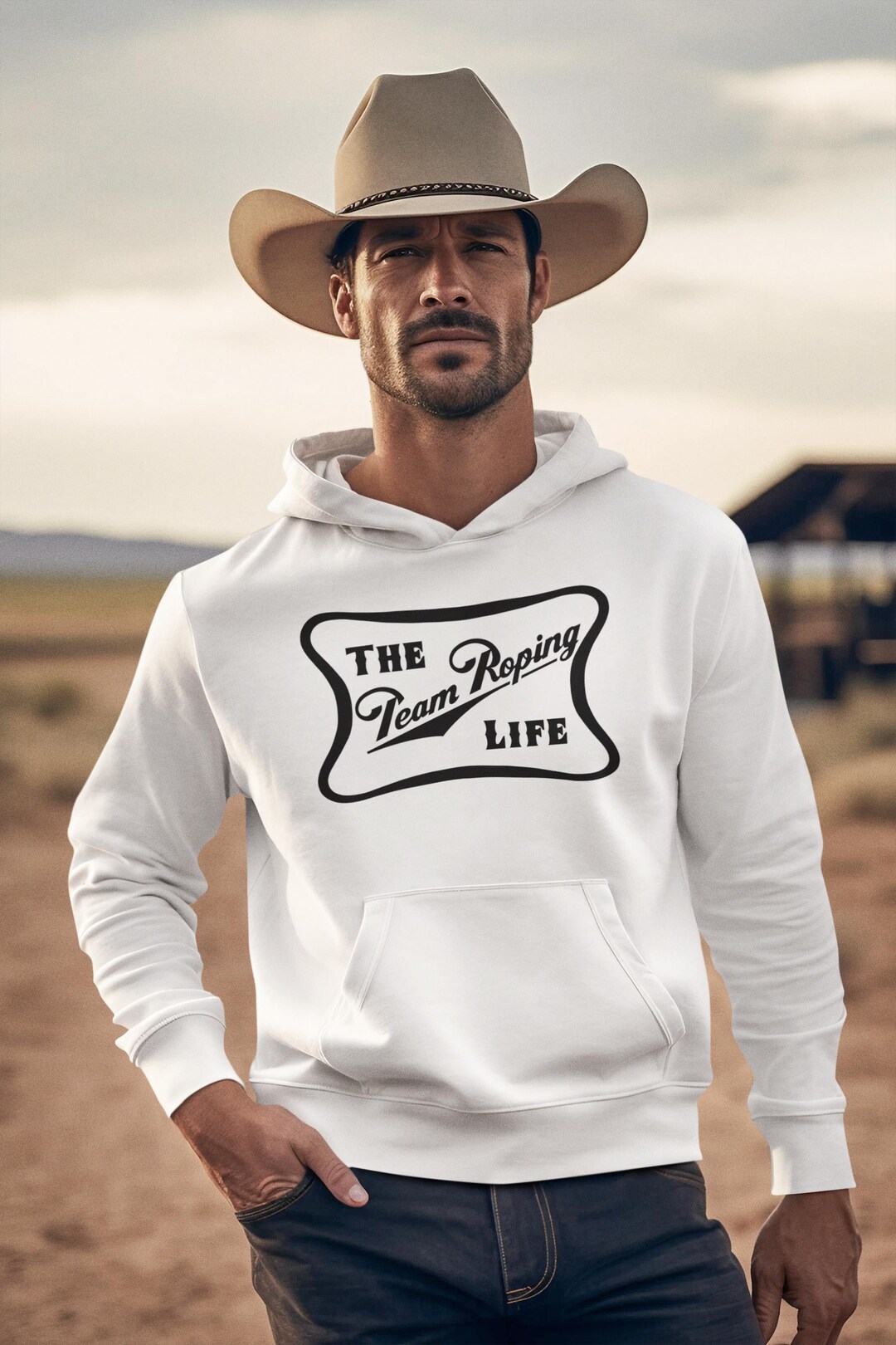 The Team Roping Life Hoodie Black - Etsy
