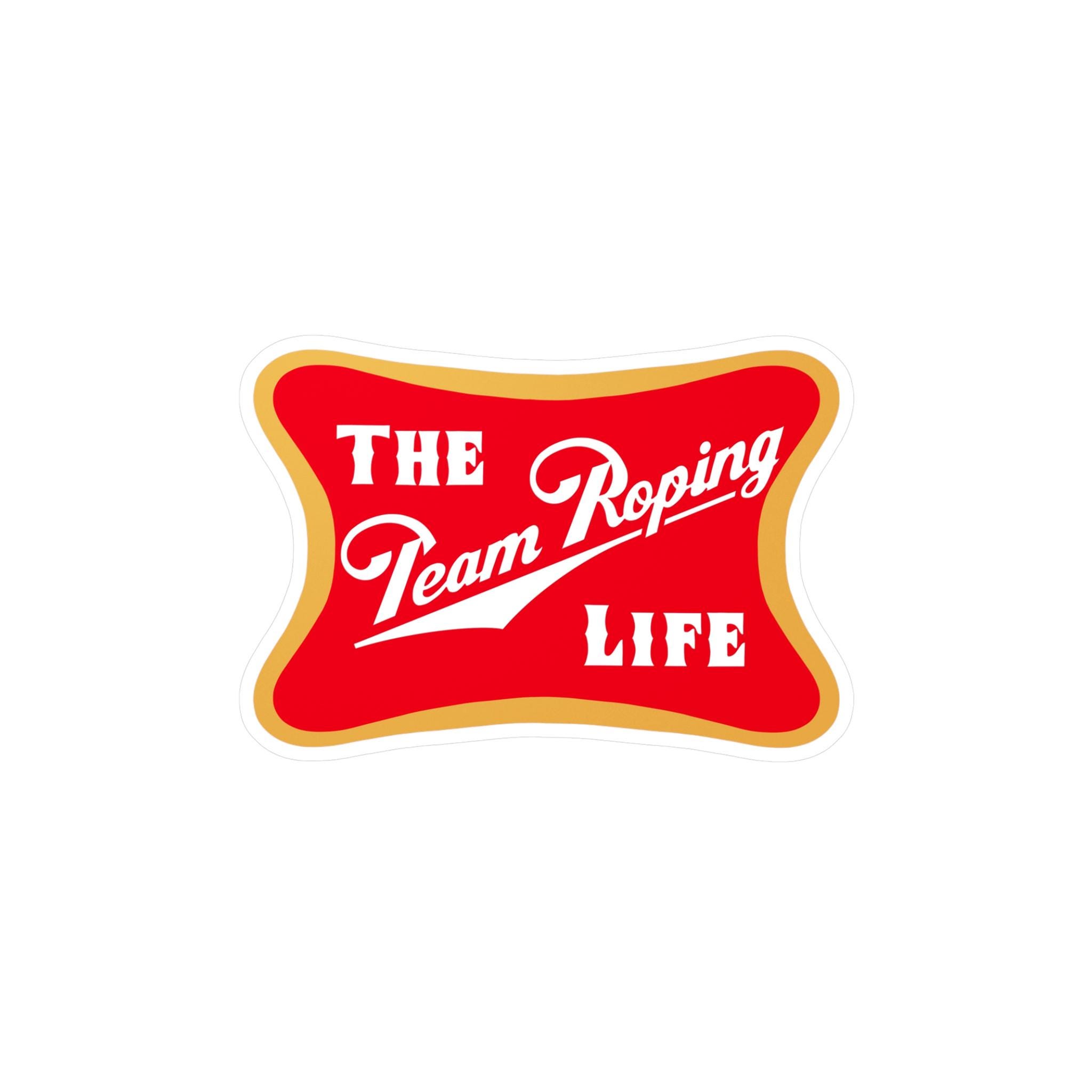 The Team Roping Vinyl Sticker Red - Etsy