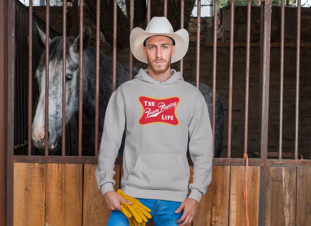 The Team Roping Life Hoodie Red - Etsy