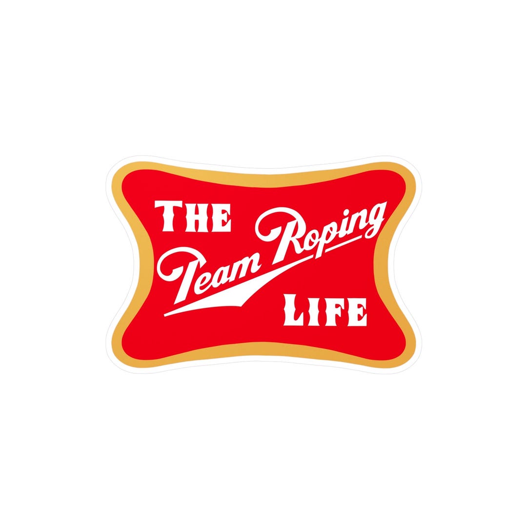 The Team Roping Vinyl Sticker Red - Etsy