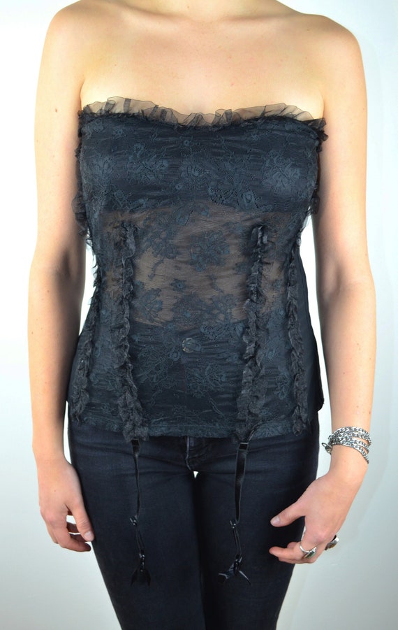 Vintage 90s Y2k Victorias Secret Bustier Corset Garte… Gem