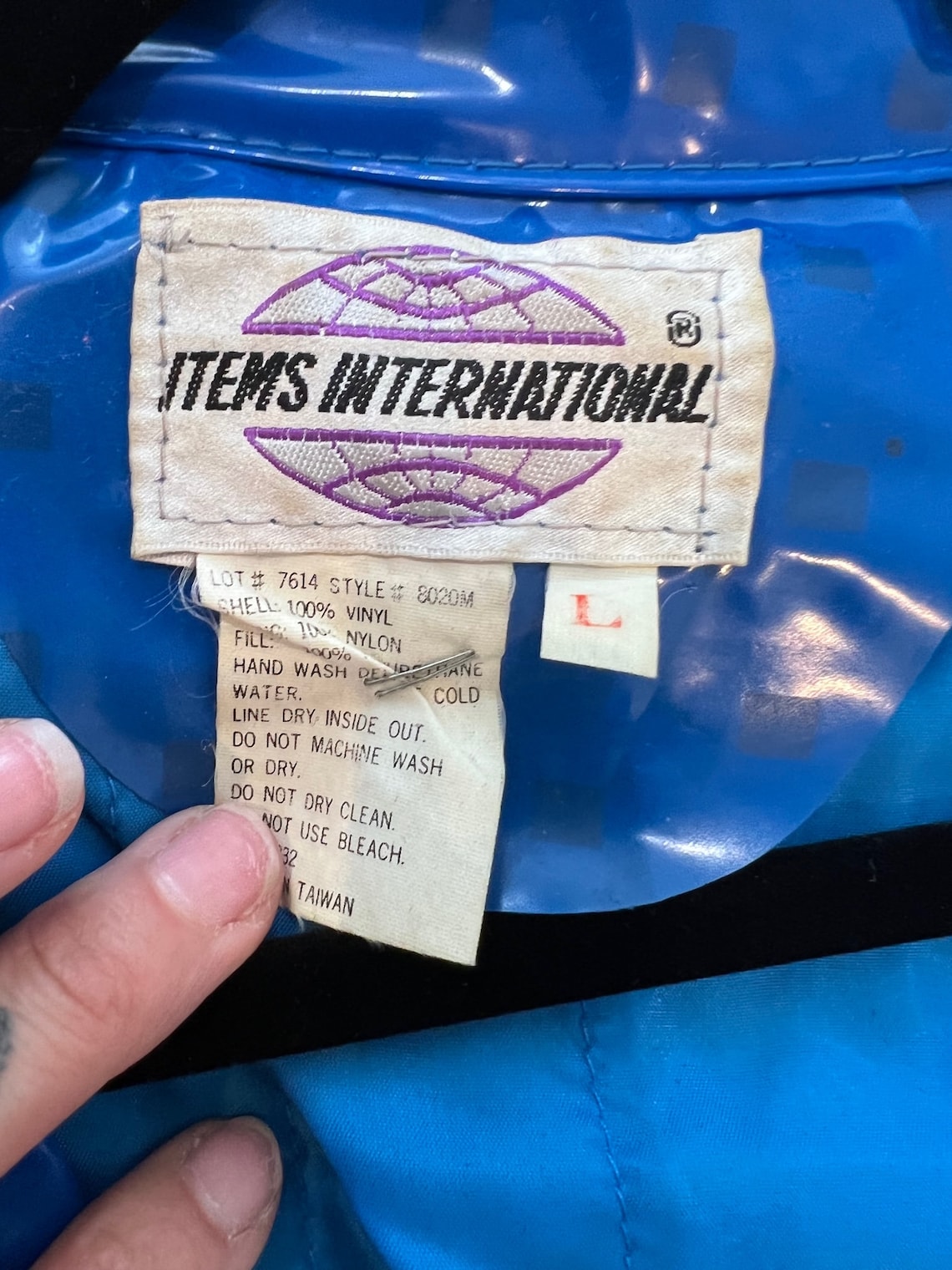 Vintage 80s Raincoat / Padded Puffer Blue Vinyl Rain Jacket / - Etsy