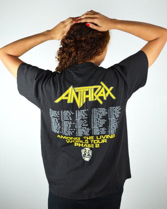 Vintage 1987 ANTHRAX T Shirt / Among The Living / Hea… - Gem