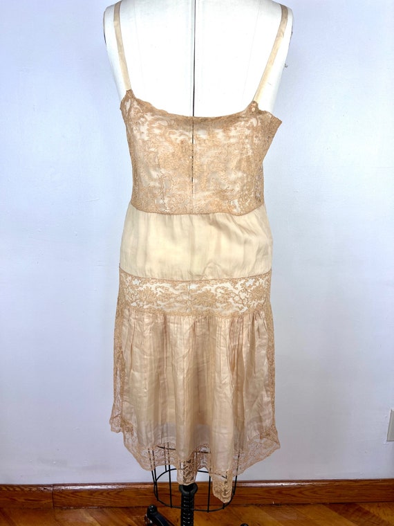 Vintage 30s 20s Cream Slip / 1920s 1930s Beige Silk L… - Gem