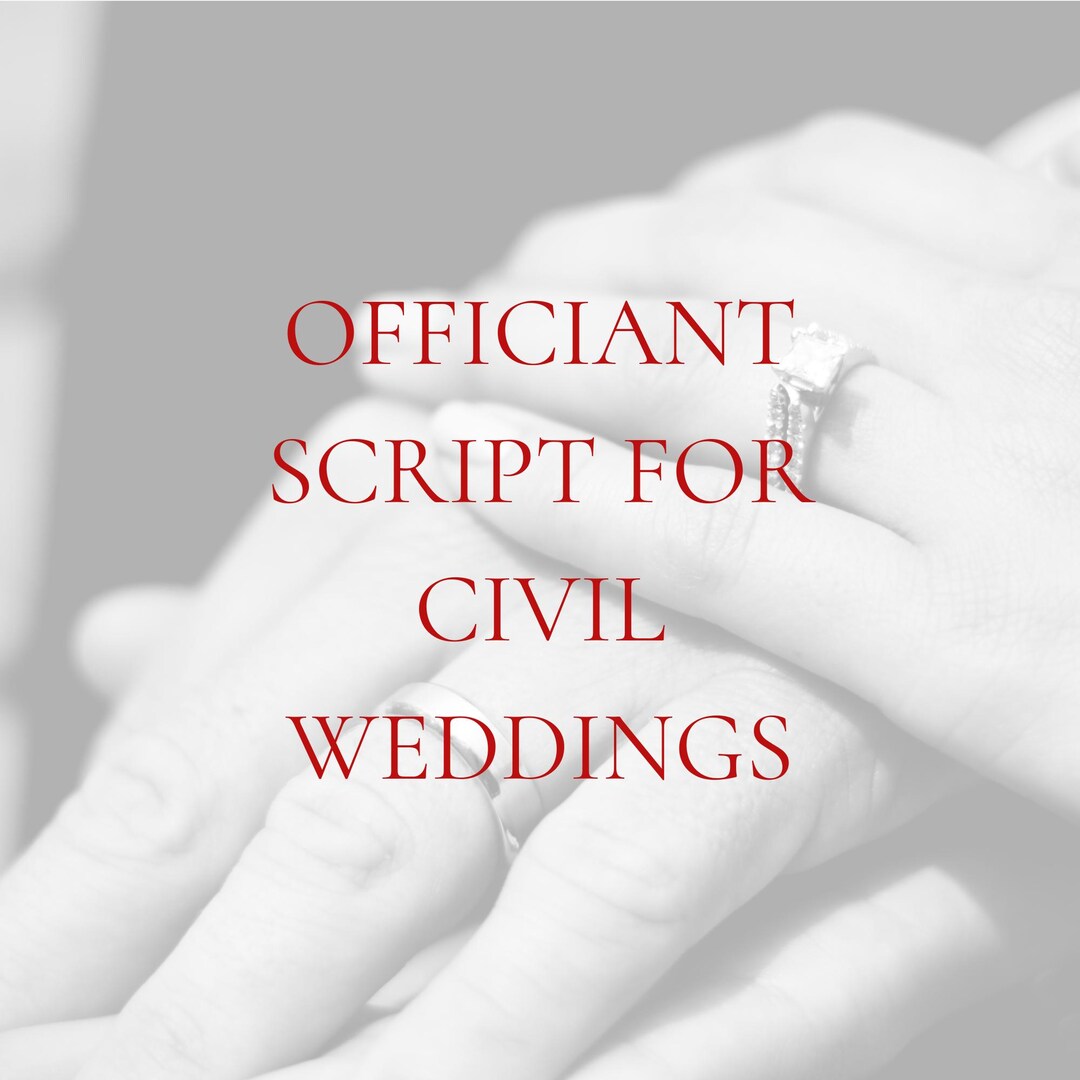 Wedding Ceremony Script Book, Customizable Officiant Template, Unique ...