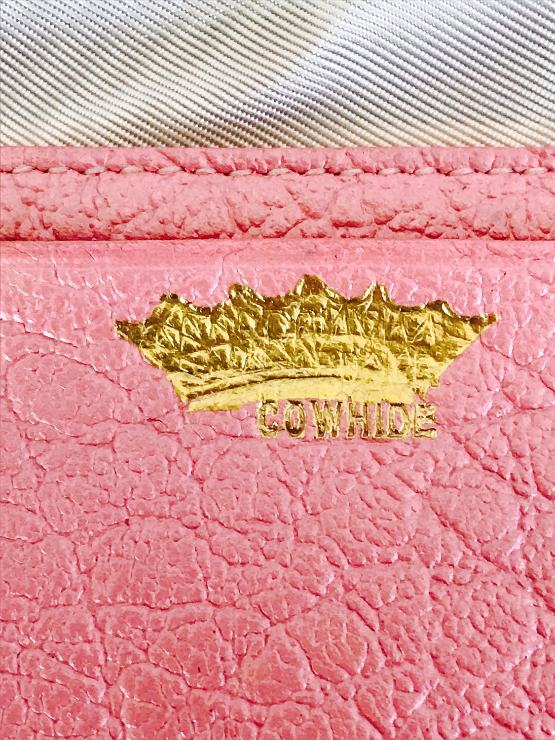 Vintage 50s Pink Leather Long Wallet Large Snap Coin Purse Billfold ...