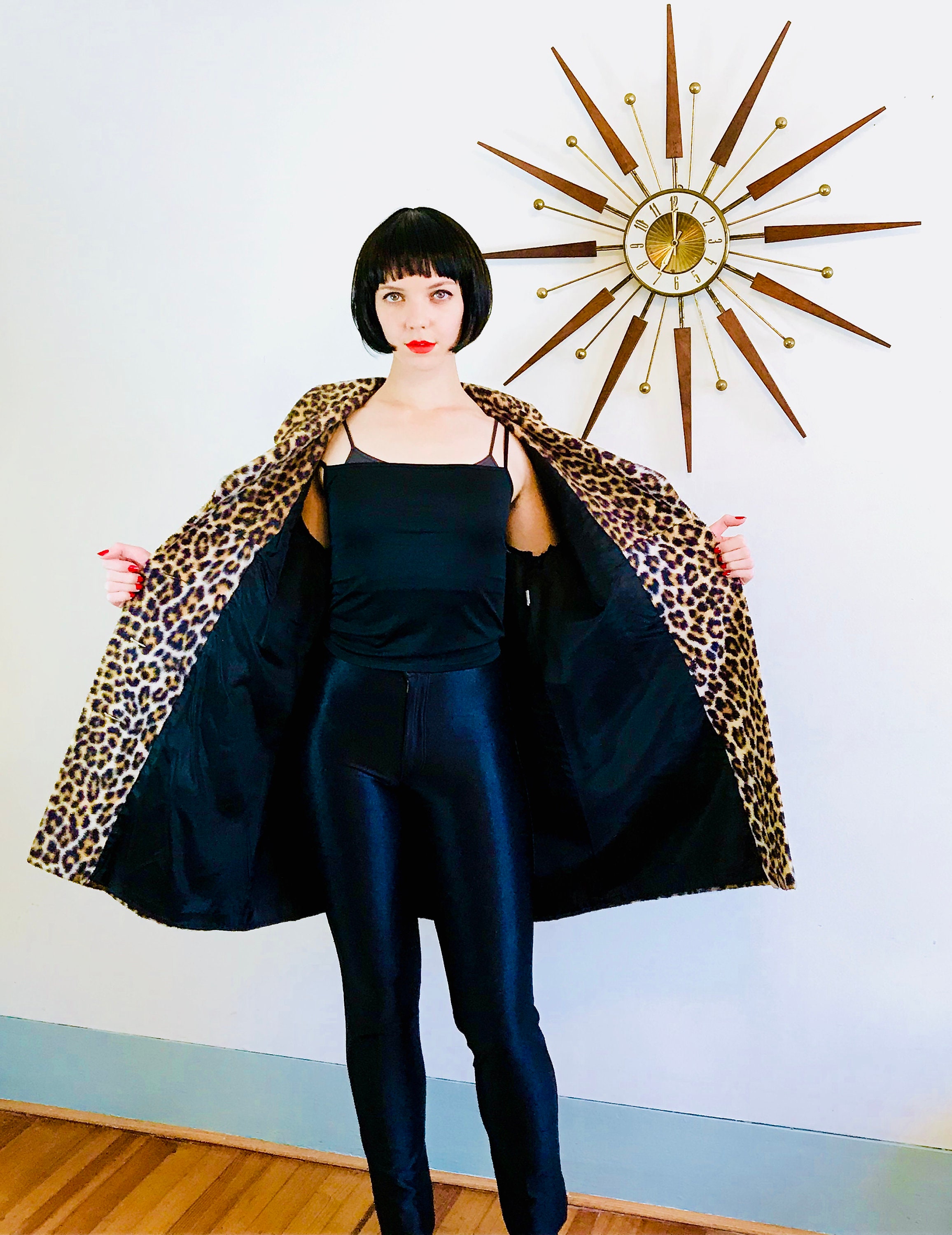 60s Leopard Coat, Rockabilly Jacket, Vintage Leopard jacket, Cheetah ...