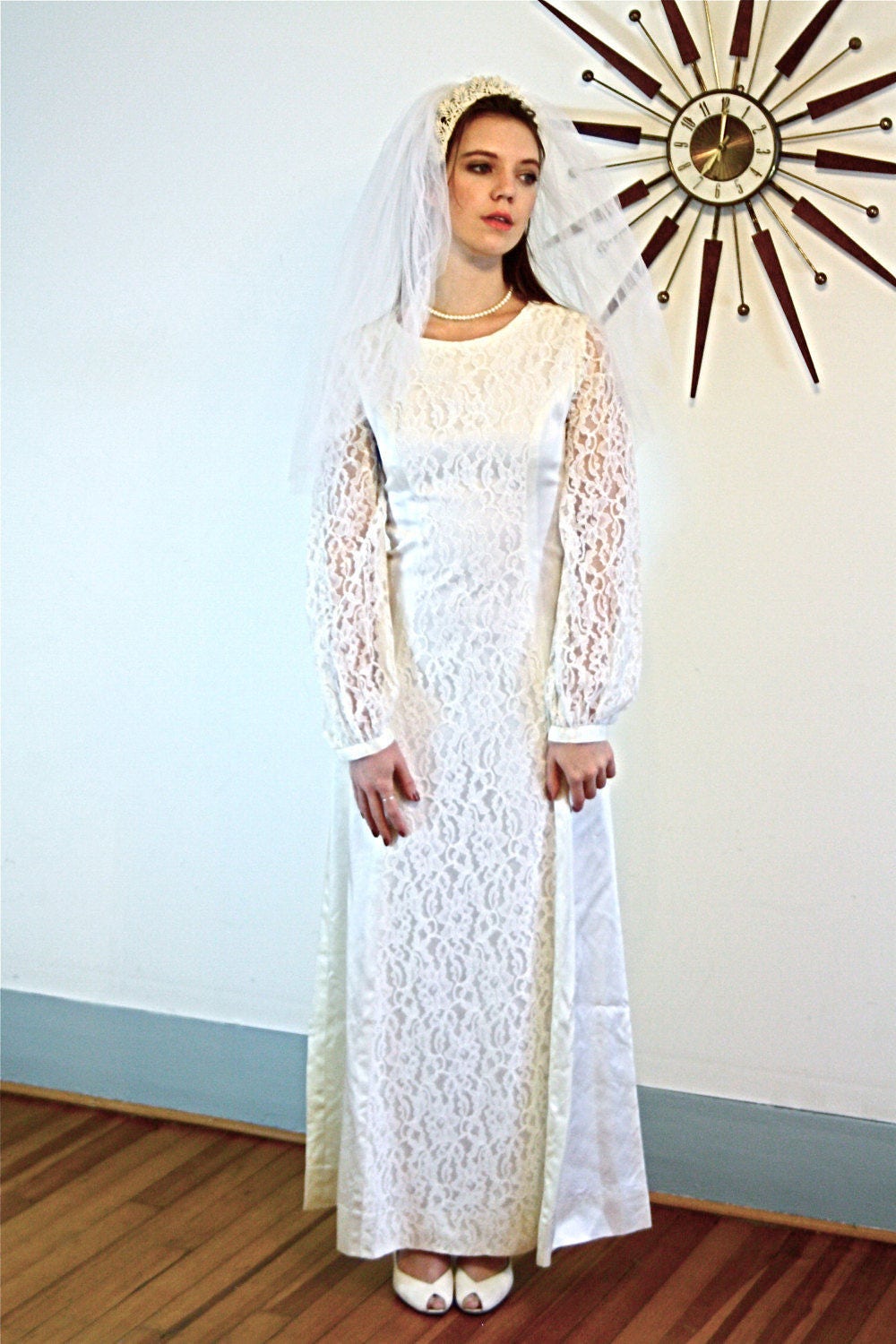 Vintage 60s Veil, 60s Wedding Veil, MAD MEN fashion, White Tulle veil ...