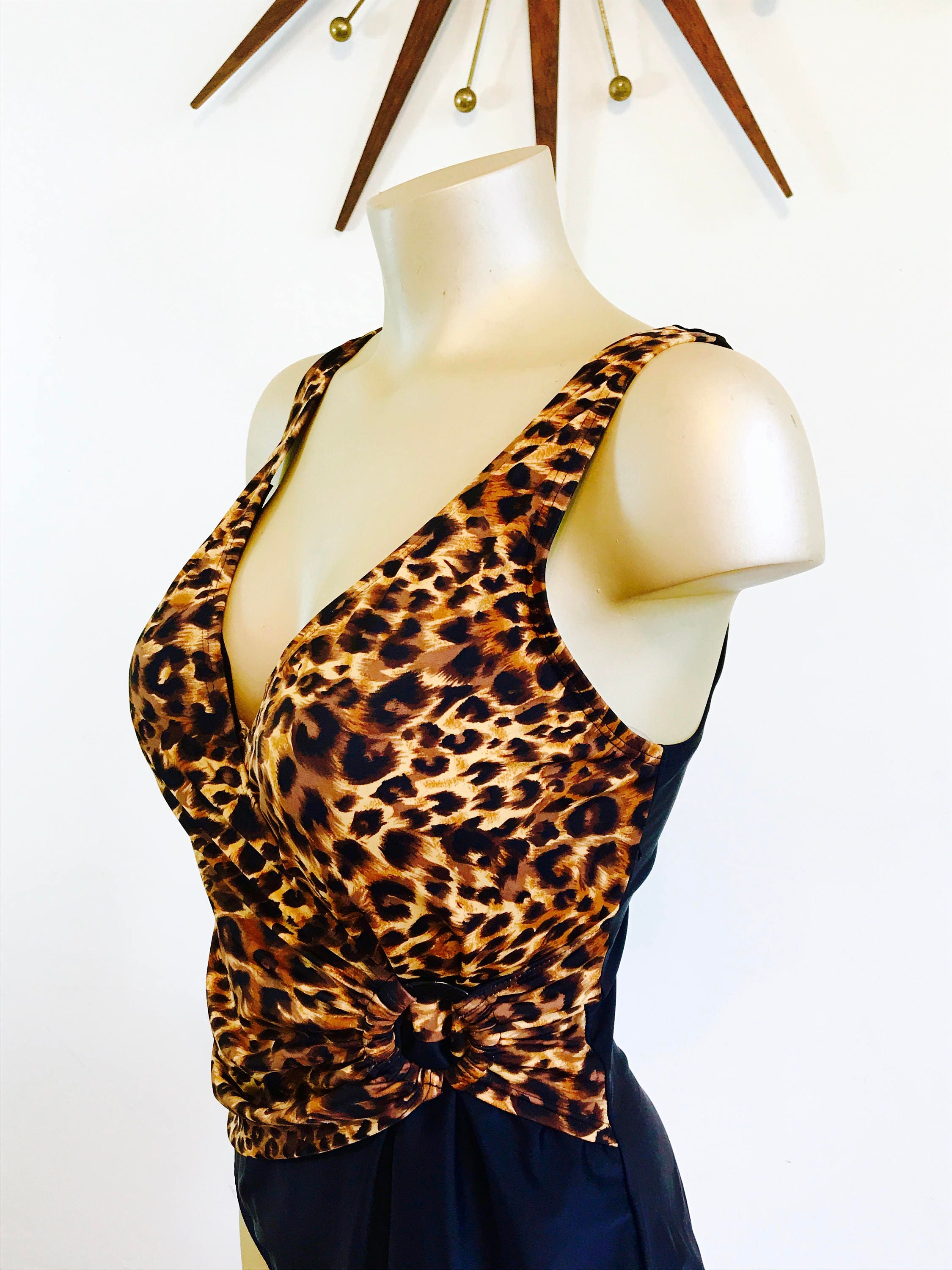 Leopard Bathing Suit One Piece Swimsuit White Stag Plus Cheetah