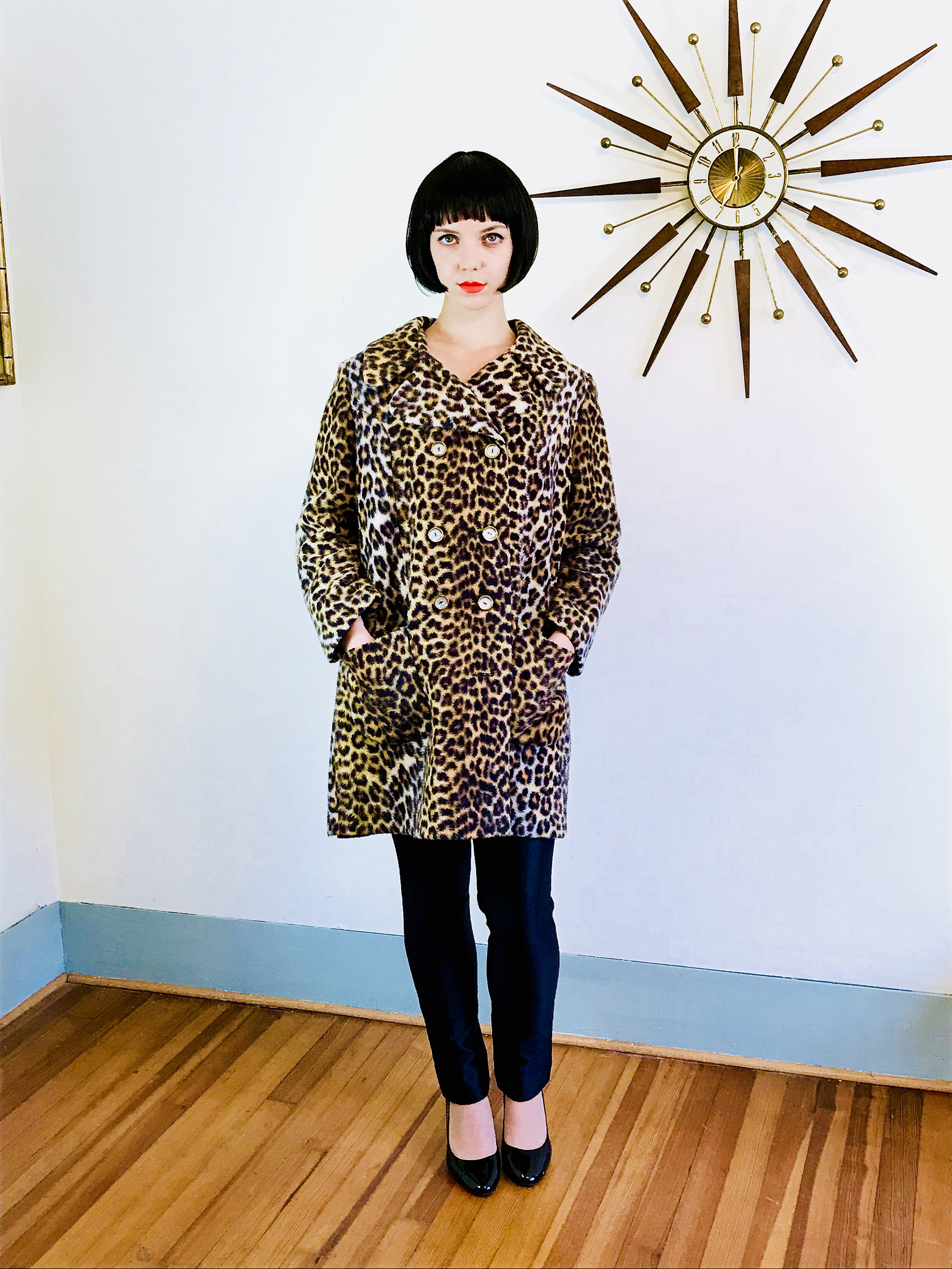 60s Leopard Coat, Rockabilly Jacket, Vintage Leopard jacket, Cheetah ...