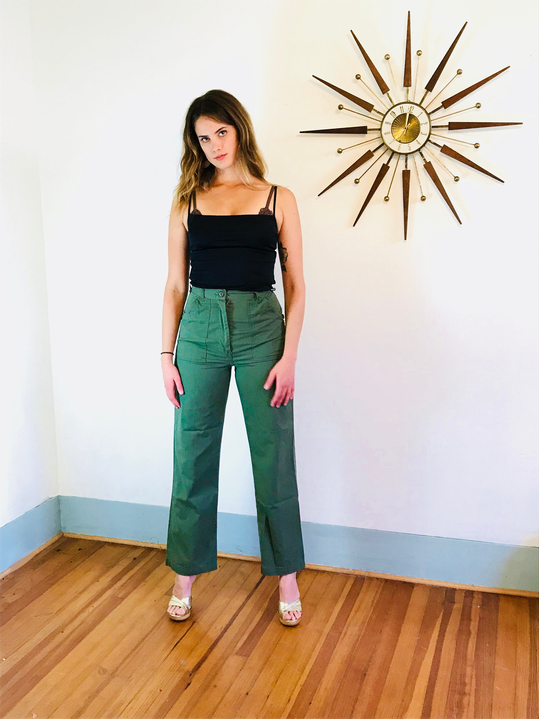 Vintage Army Pants, Womens Army Slacks, Military Issue pants, Super ...