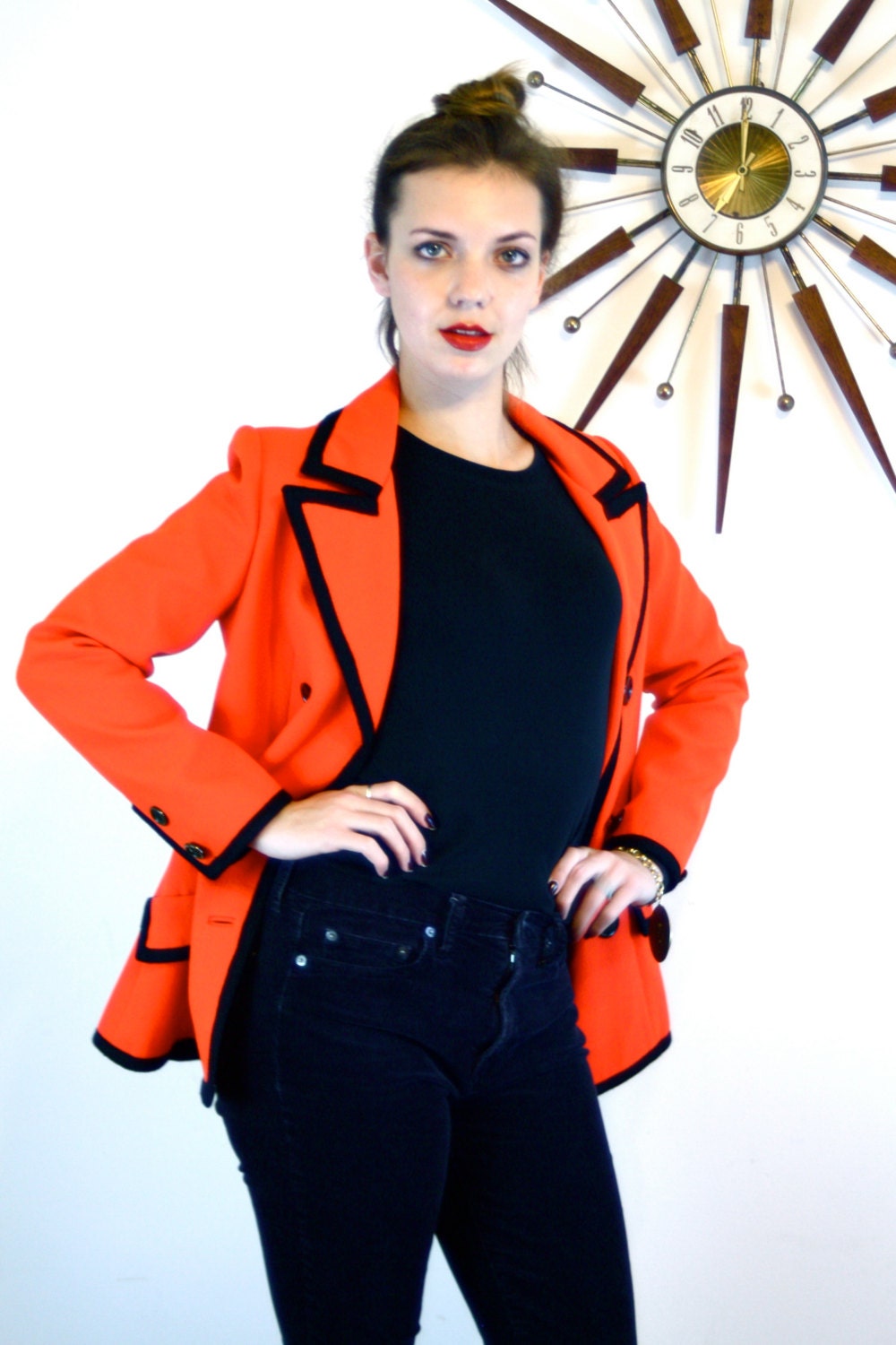 1960s Riding Jacket, Bright Red Wool Jacket, DON SOPHISTICATES ...