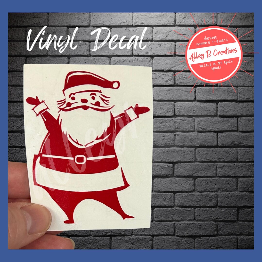 Retro Santa Decal: Vintage-inspired Vinyl Decoration - Etsy