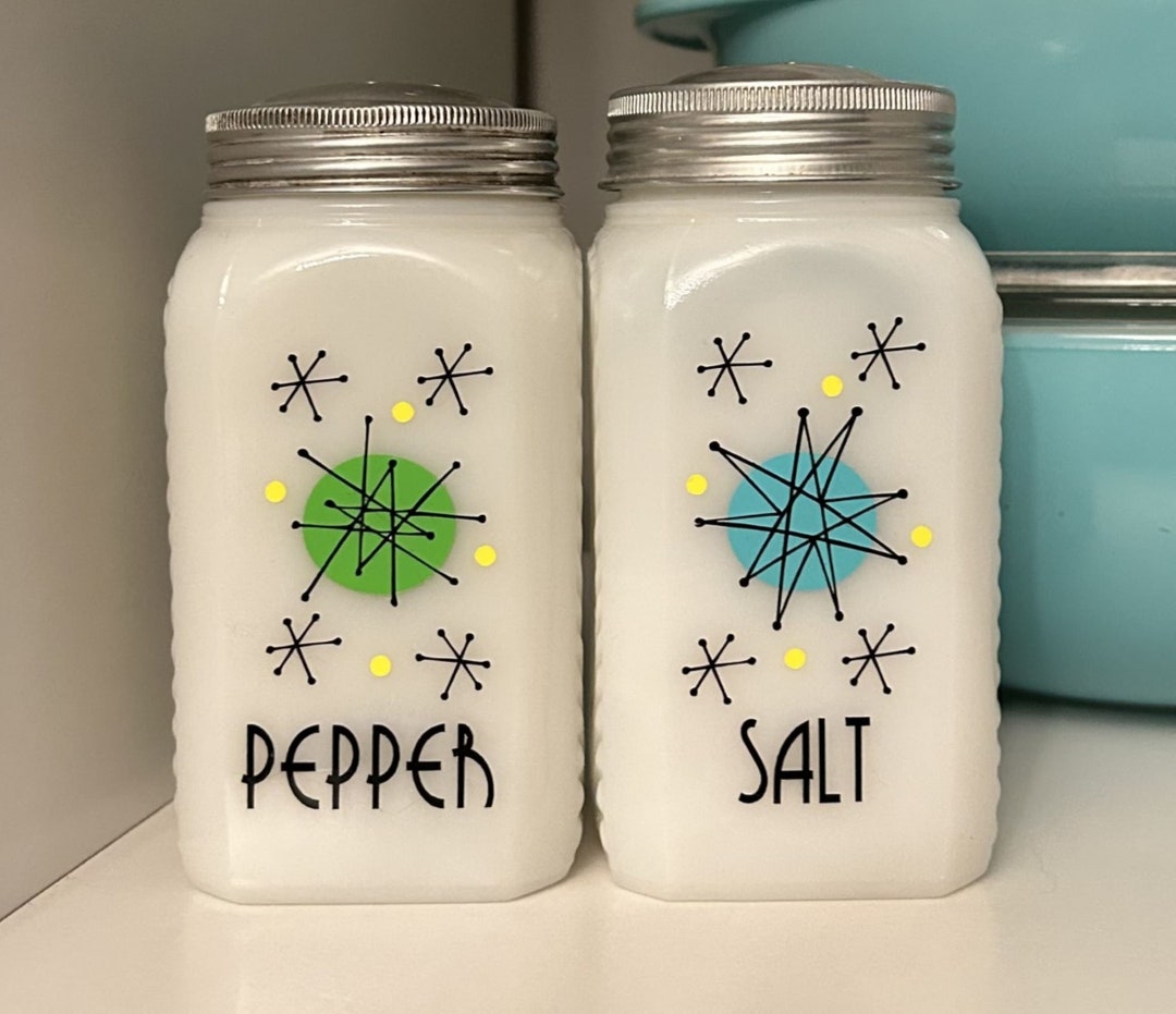 Atomic Starburst Salt & Pepper Shaker Decals Decals Only Shakers Are ...
