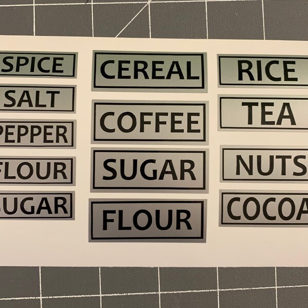 Canister Labels - Etsy