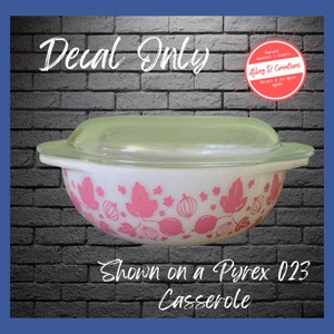 Vintage Pyrex Pink Gooseberry Inspired Decals: DIY Dish Decoration - Etsy