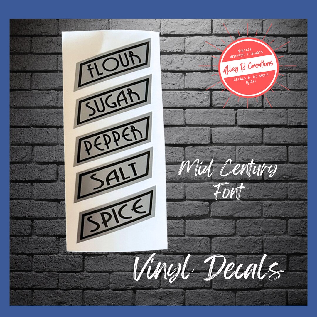 Vintage Inspired Diagonal Shaker Labels - Decals Only Shakers Are Not ...
