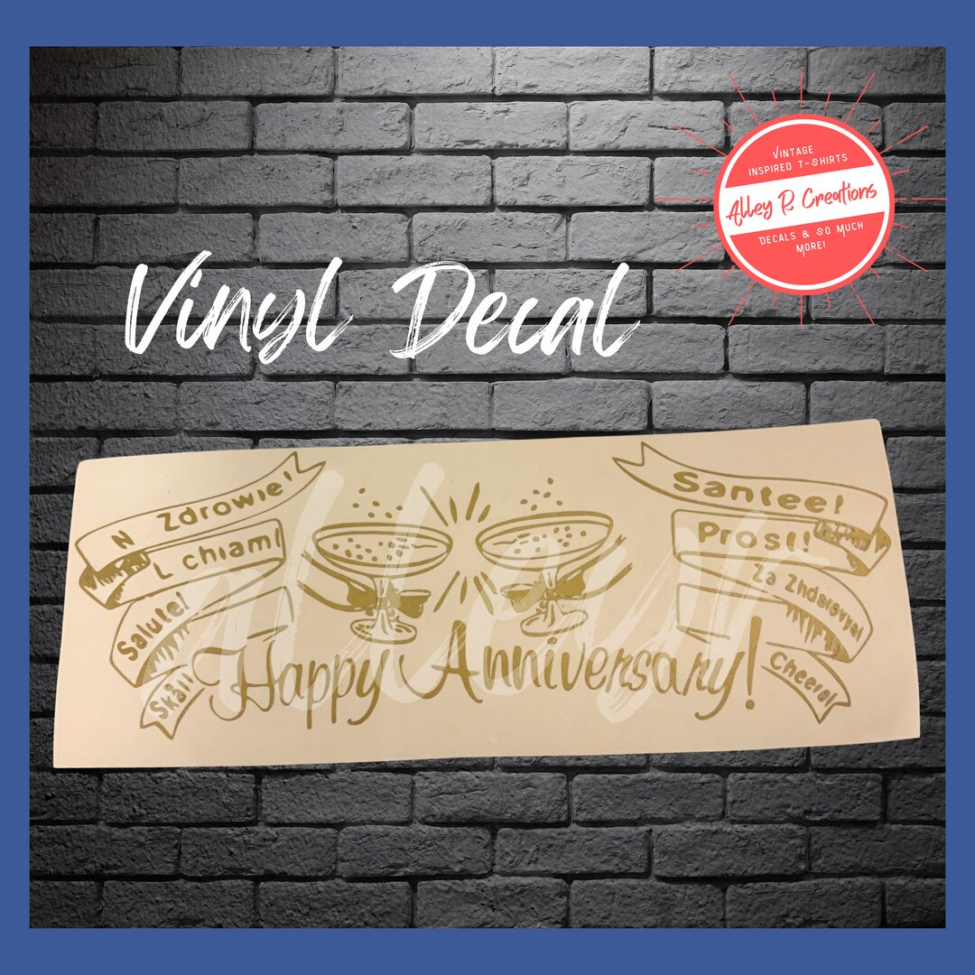 Vintage Pyrex Anniversary Inspired Decal-decal Only Dish & Lid Are NOT ...