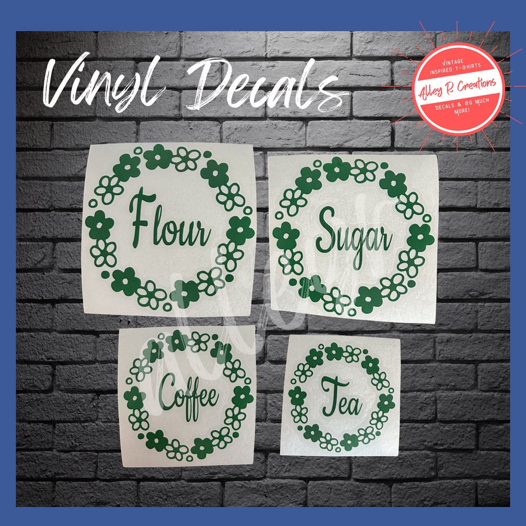Vintage Pyrex Spring Blossom Inspired Canister Decals - Decals Only ...