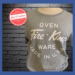 Fire King Back Stamp Inspired T-shirt: Unisex Crew Neck or V-neck - Etsy