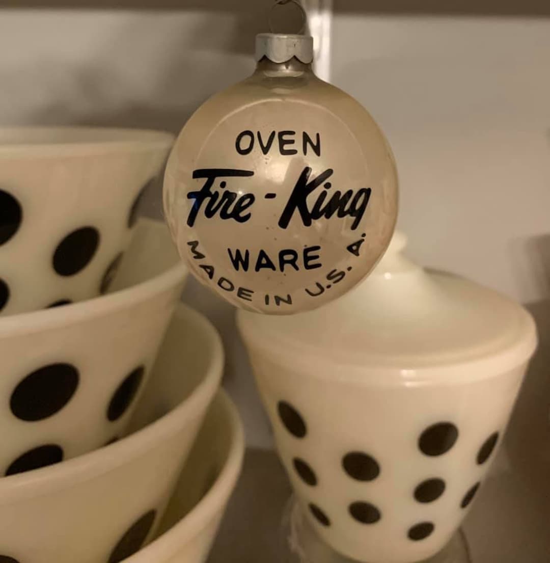Vintage Fire King Back Stamp Inspired Decal Decal Only Ornament is NOT ...