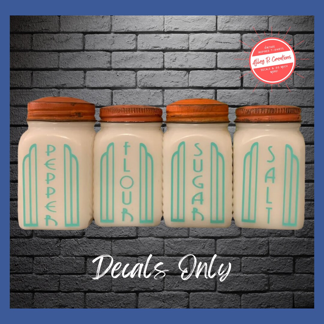 Vintage Art Deco Arch Inspired Spice Decals - Decals Only Shakers Are ...