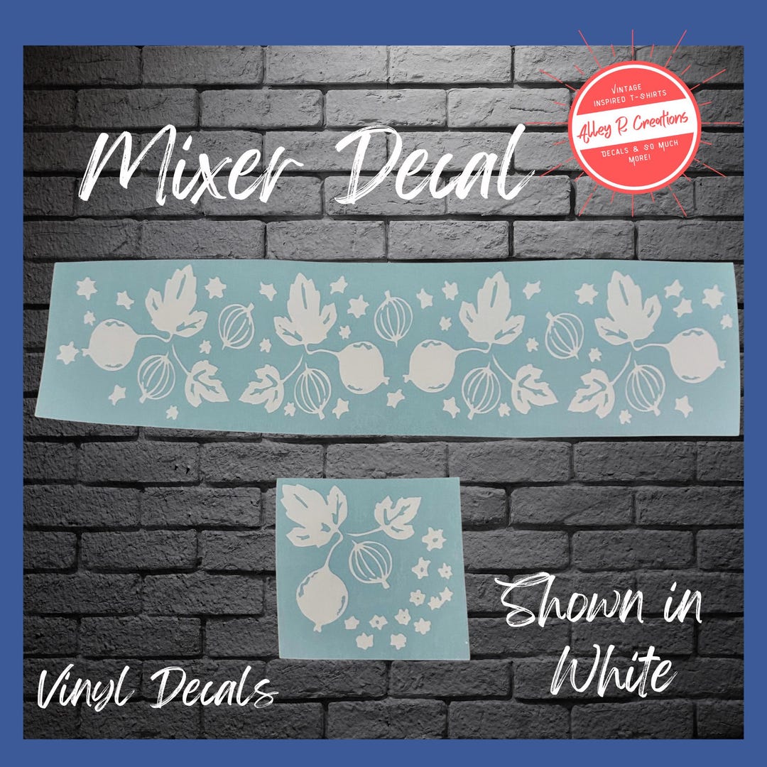 Vintage Pyrex Gooseberry Inspired Mixer Decal - Decal Only - Mixer is ...