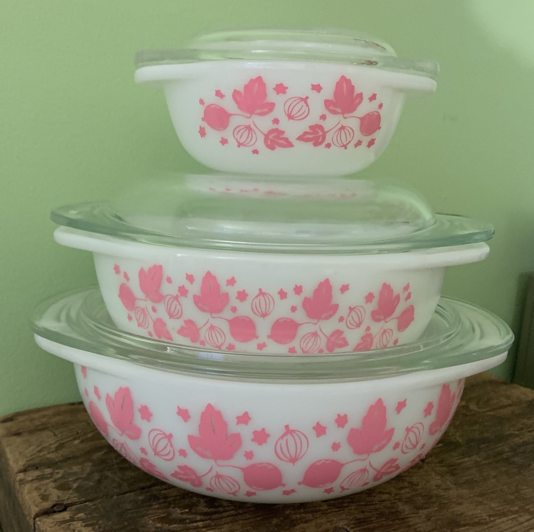 Vintage Pyrex Pink Gooseberry Inspired Decals Decal Only Dishes Are NOT ...