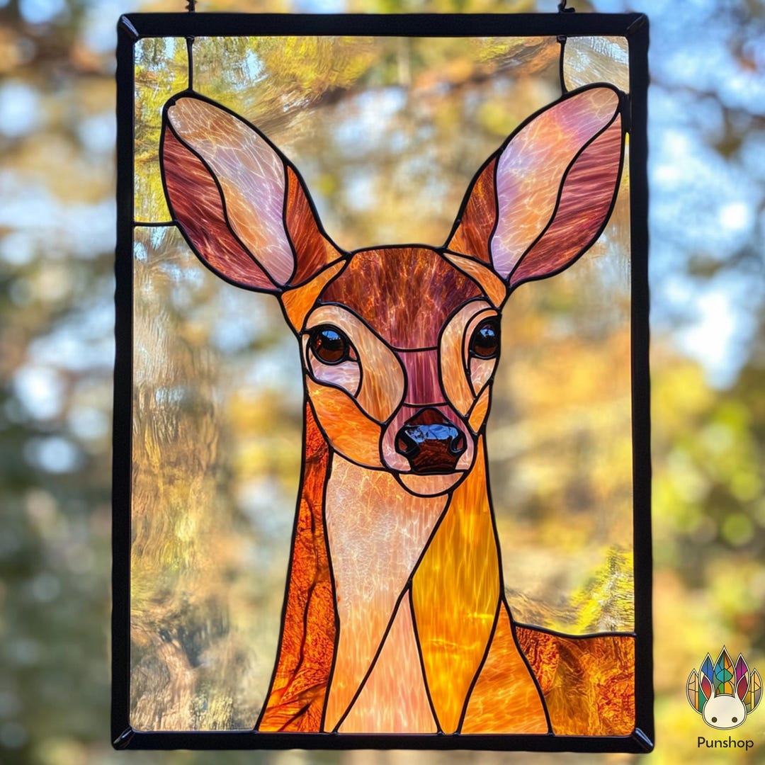 Digital Download Pattern White-tailed Deer PUN157 , Diy Stained Glass ...