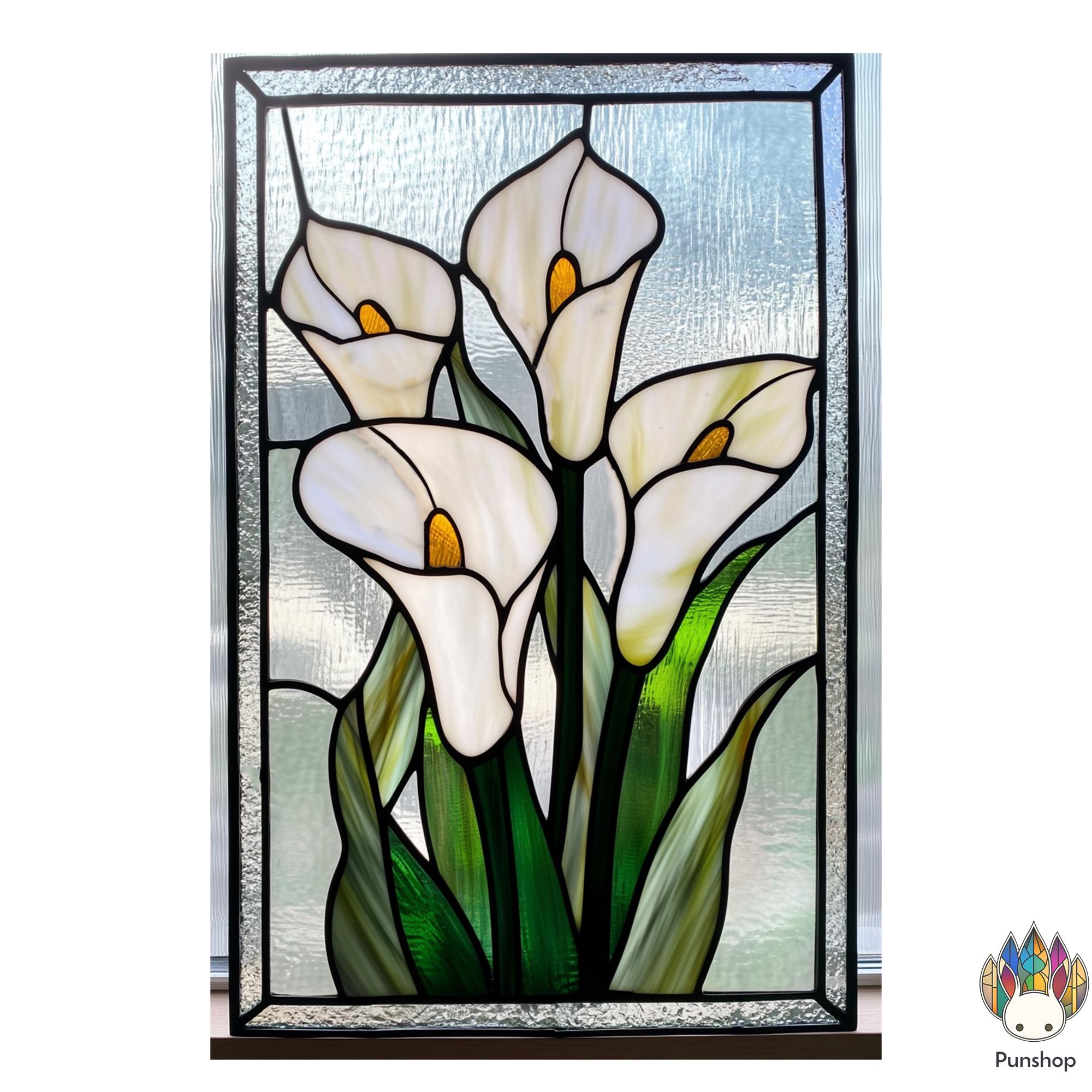 Digital Download PATTERNS Beauty of White Calla Lily in Stained Glass ...