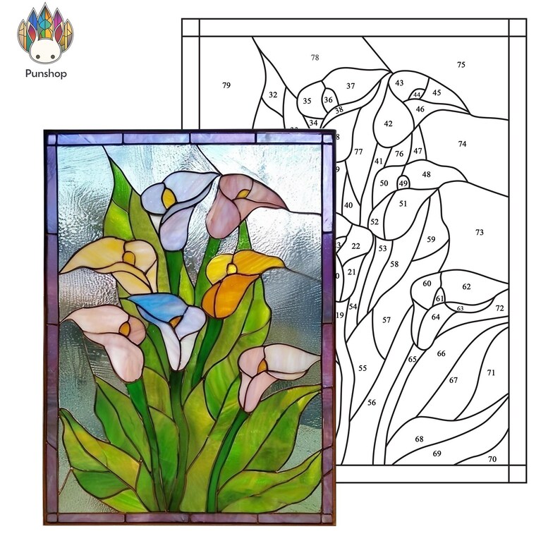 Digital Download PUN662 Calla Lily Stained Glass Pattern – Elegant ...