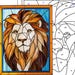 Digital Download Stained Glass Pattern Lion Stained Glass PUN83 , Diy ...
