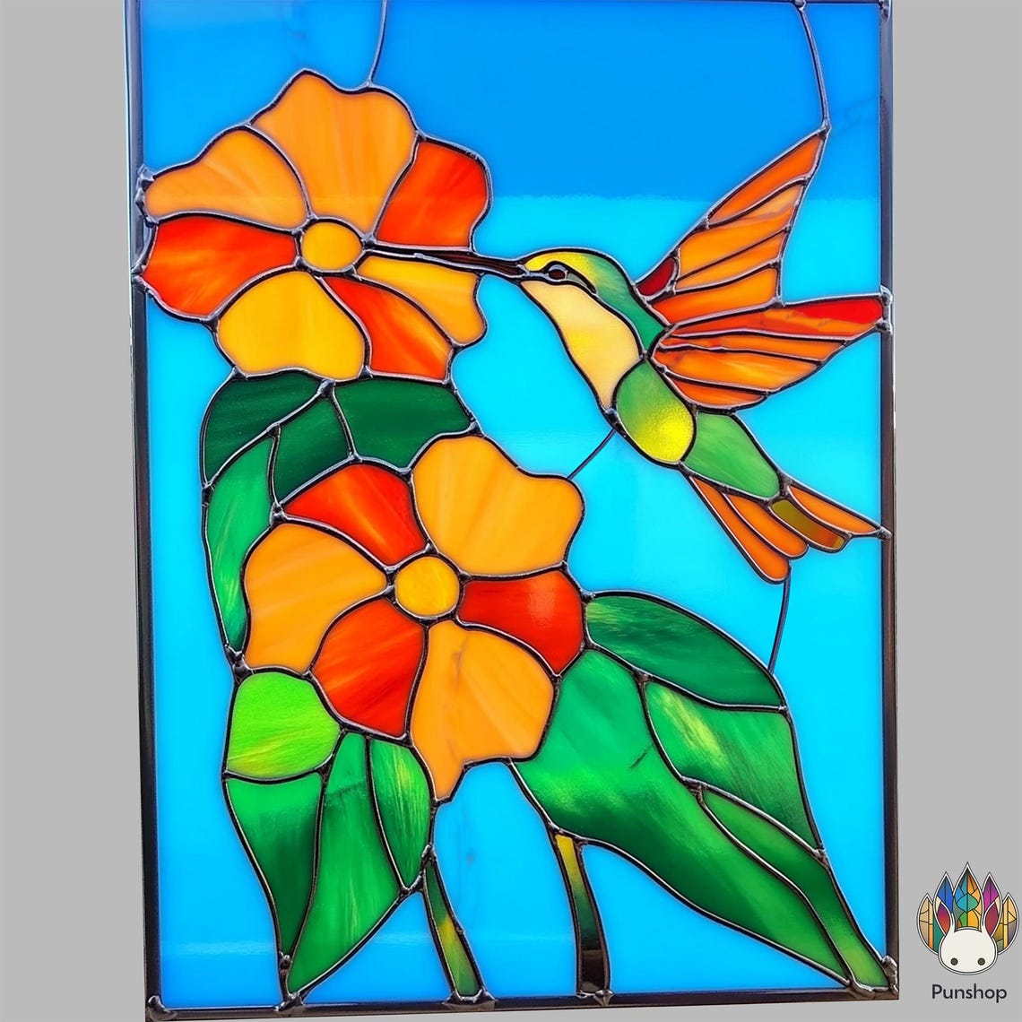 Digital Download Pattern Hummingbirds and Flowers PUN72, Diy Stained ...