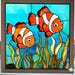 STAINED Glass Pattern,orange Nemo Fish PUN74 , Diy Stained Glass Easy ...