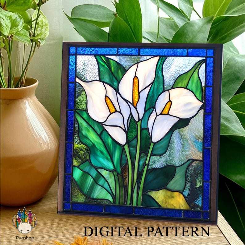 Digital Download PATTERNS Calla Lily Flower PUN123 , Diy Stained Glass ...