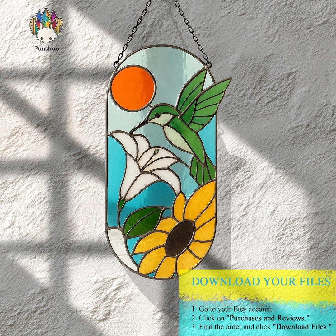 Digital Download Pattern Stained Glass Window Panels -stained Glass ...