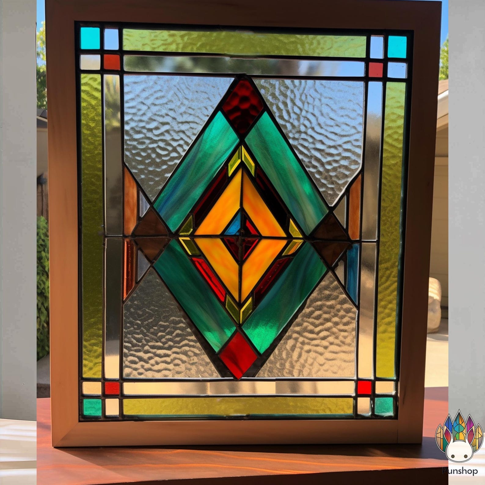 Digital Download Pattern Stained Glass Window Panels - Prairie Art Decor PUN109 - Etsy