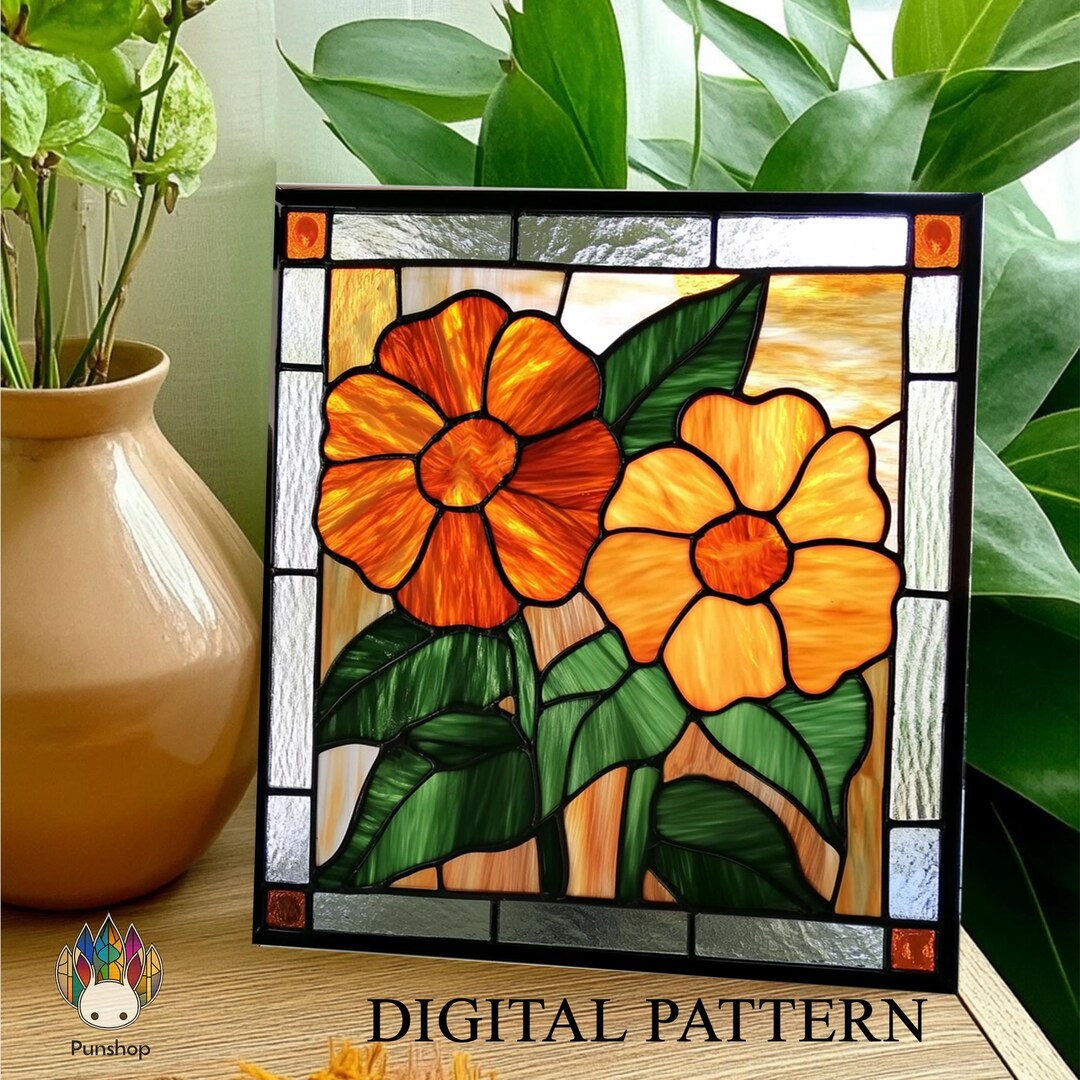Digital Download PATTERNS Summer Marigolds PUN121 , Diy Stained Glass ...