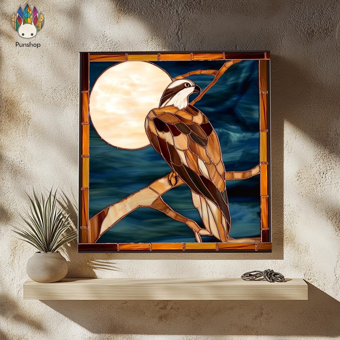 Digital Download Pattern Stained Glass Osprey , Stained Glass Window ...